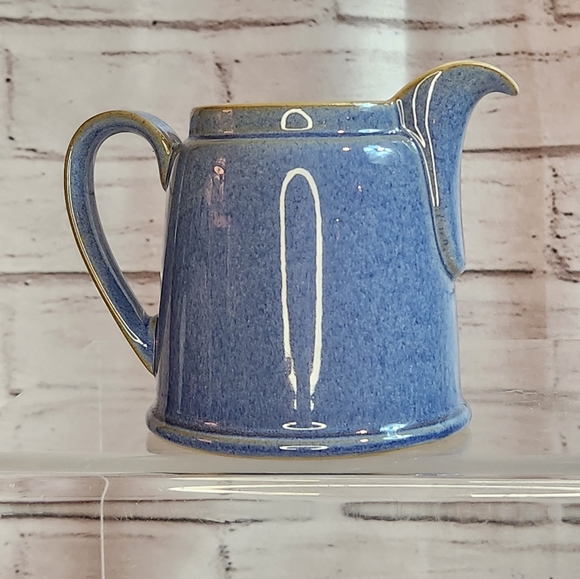 Denby | Kitchen | Denby Blue Stoneware Creamer With Yellow Interior ...